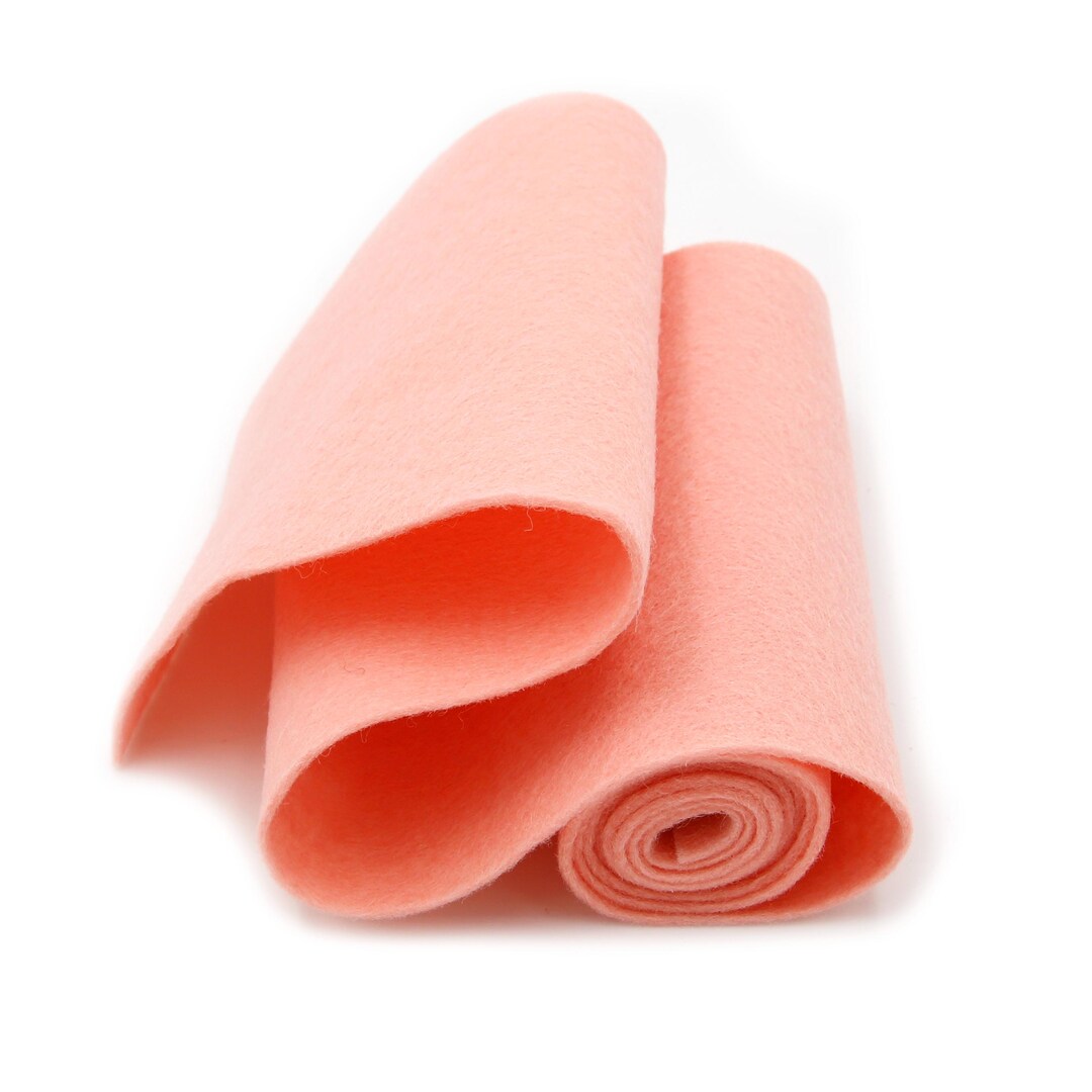 100 Percent Wool Felt Roll - Wool Felt Color FRENCH PEACH - 5" X 36 ...