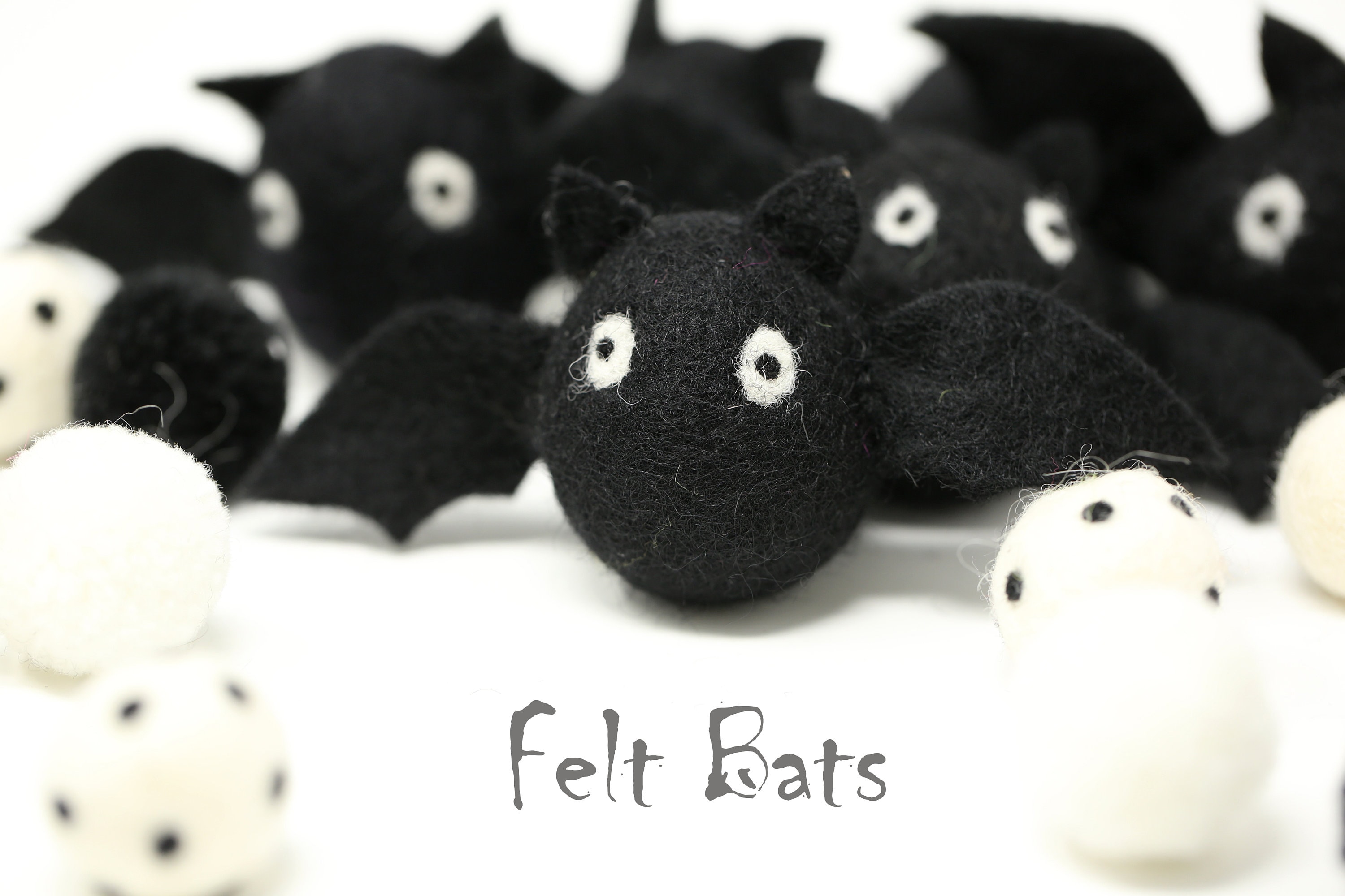 Felt Bats Halloween Bats Halloween Felted Bats | Etsy