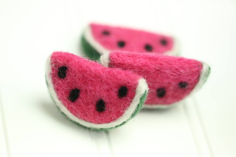 Felt Watermelon // Felt Summer Fruits // Felt Watermelon - Etsy