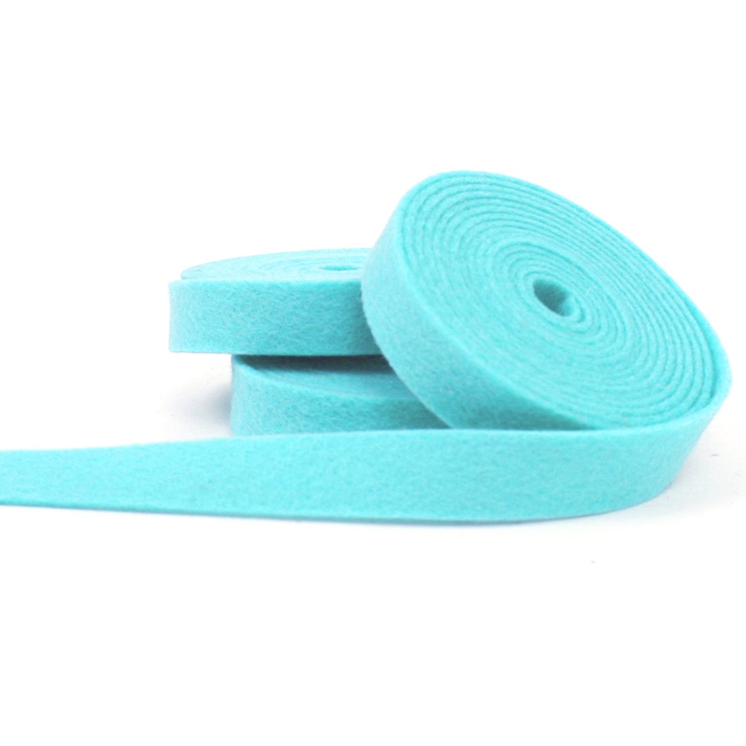 Wool Felt - 100 Percent Wool Felt Ribbon in Color CELESTE - 1/2 Inch X ...