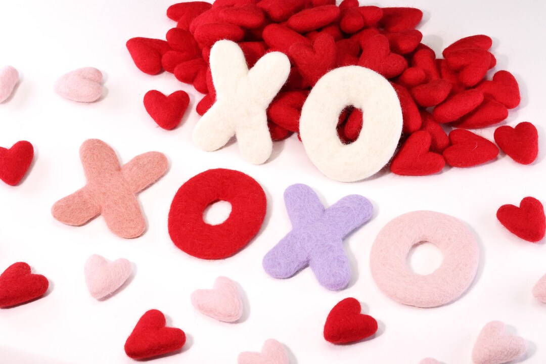 Felted Letters XOXO 7 Color Options | Felt Letters | Felt XOXO | Felted ...
