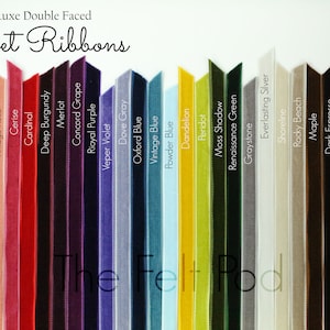 Velvet Ribbon // Double Sided Velvet Ribbon // Double Faced | Etsy