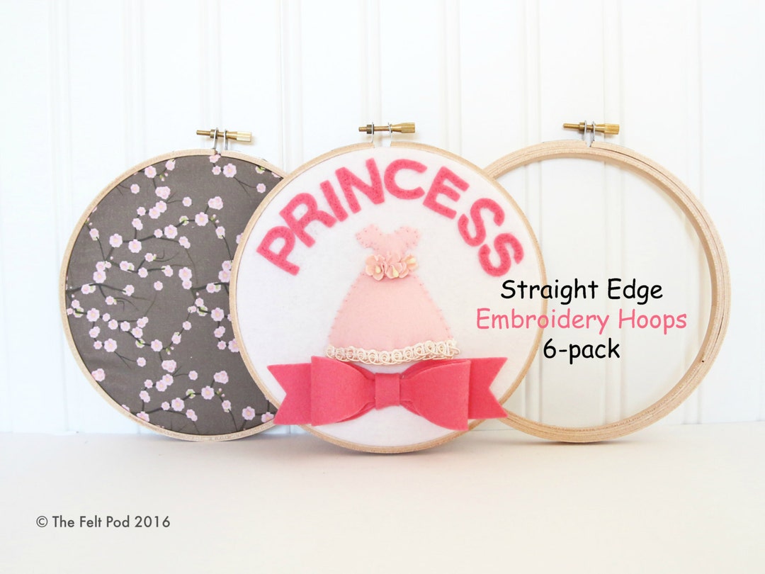 ON SALE!!! 50% off Straight Edge Embroidery Hoops - Circle Embroidery ...