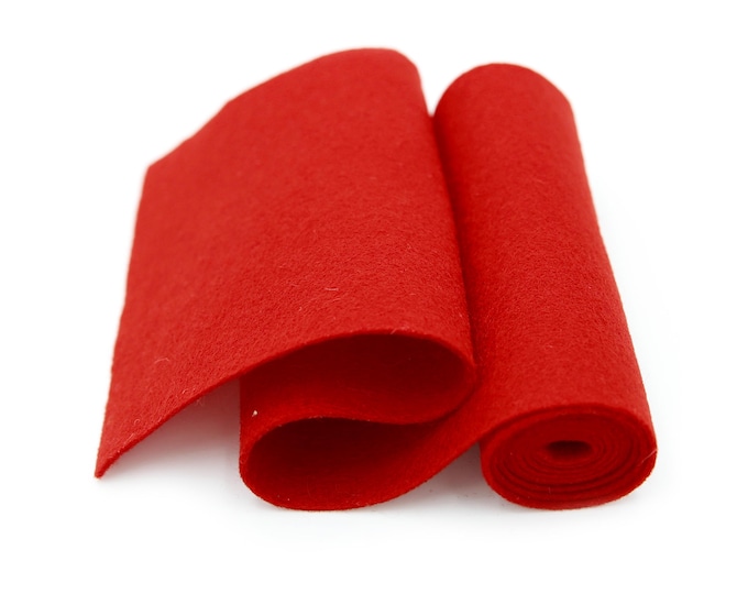 Cherry Red 100% Wool Felt // Pure Merino Wool Felt Sheets // Bellwether ...
