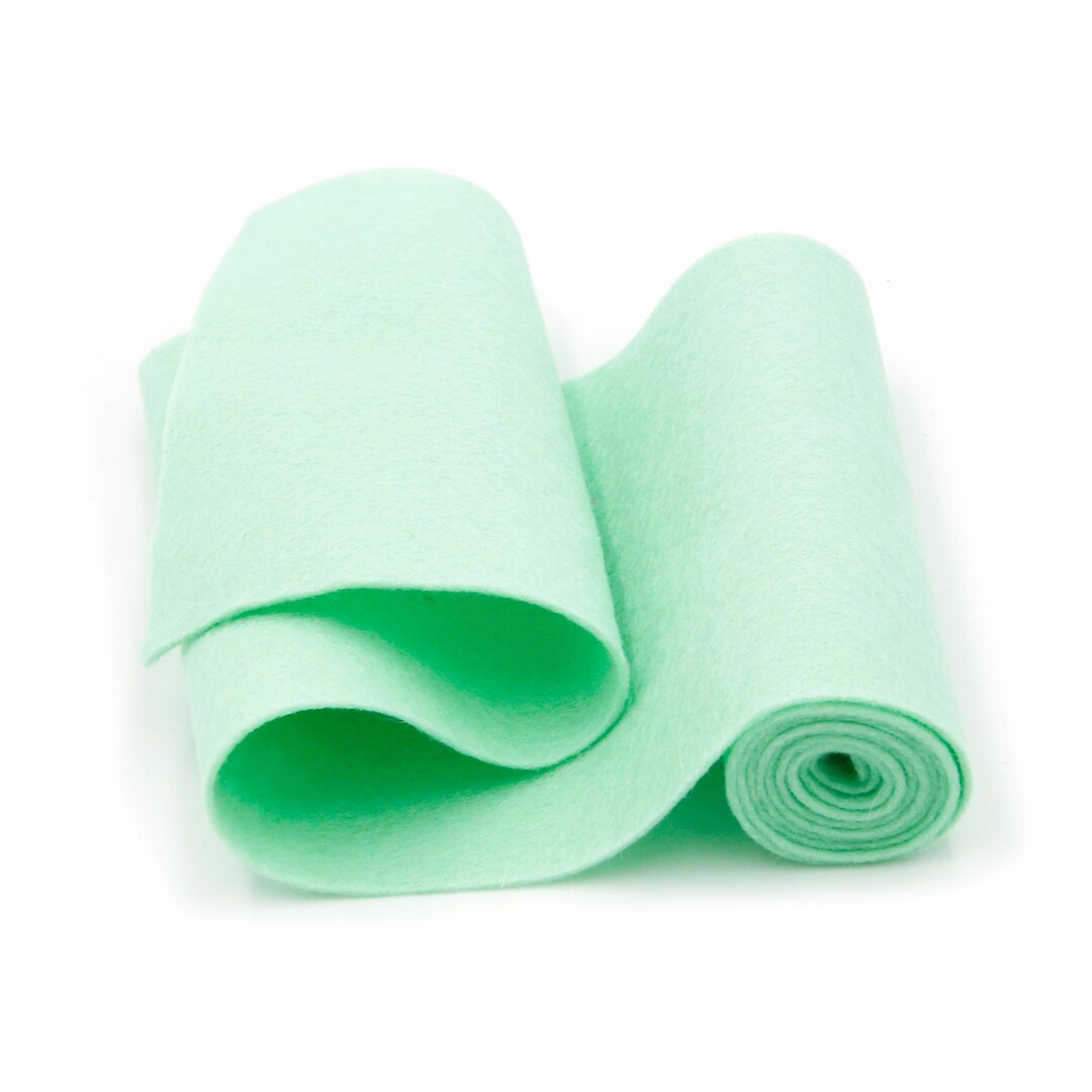 100 Percent Wool Felt Roll - Wool Felt Color FRESH MINT - 5" X 36" Wool ...