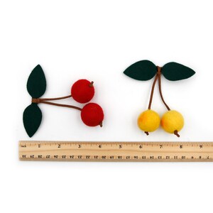 Felt Cherries | Felted Cherry | Felt Shape for Felt Garland | Felt ...