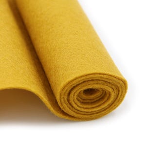 Wool Felt Roll in Color MUSTARD - 100% Wool Felt - 5" X 36" Wool Felt ...