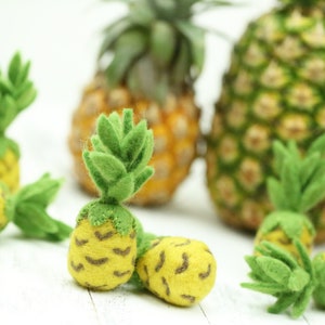 Felt Pineapples // Felt Summer Fruits // Felt Whole Pineapples - Etsy