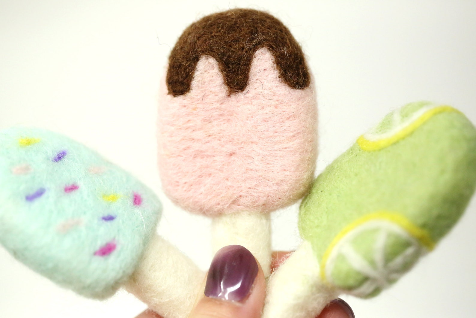 Felt Popsicles | Felt Ice Cream | Felt Shapes | Wool Felted Popsicles ...