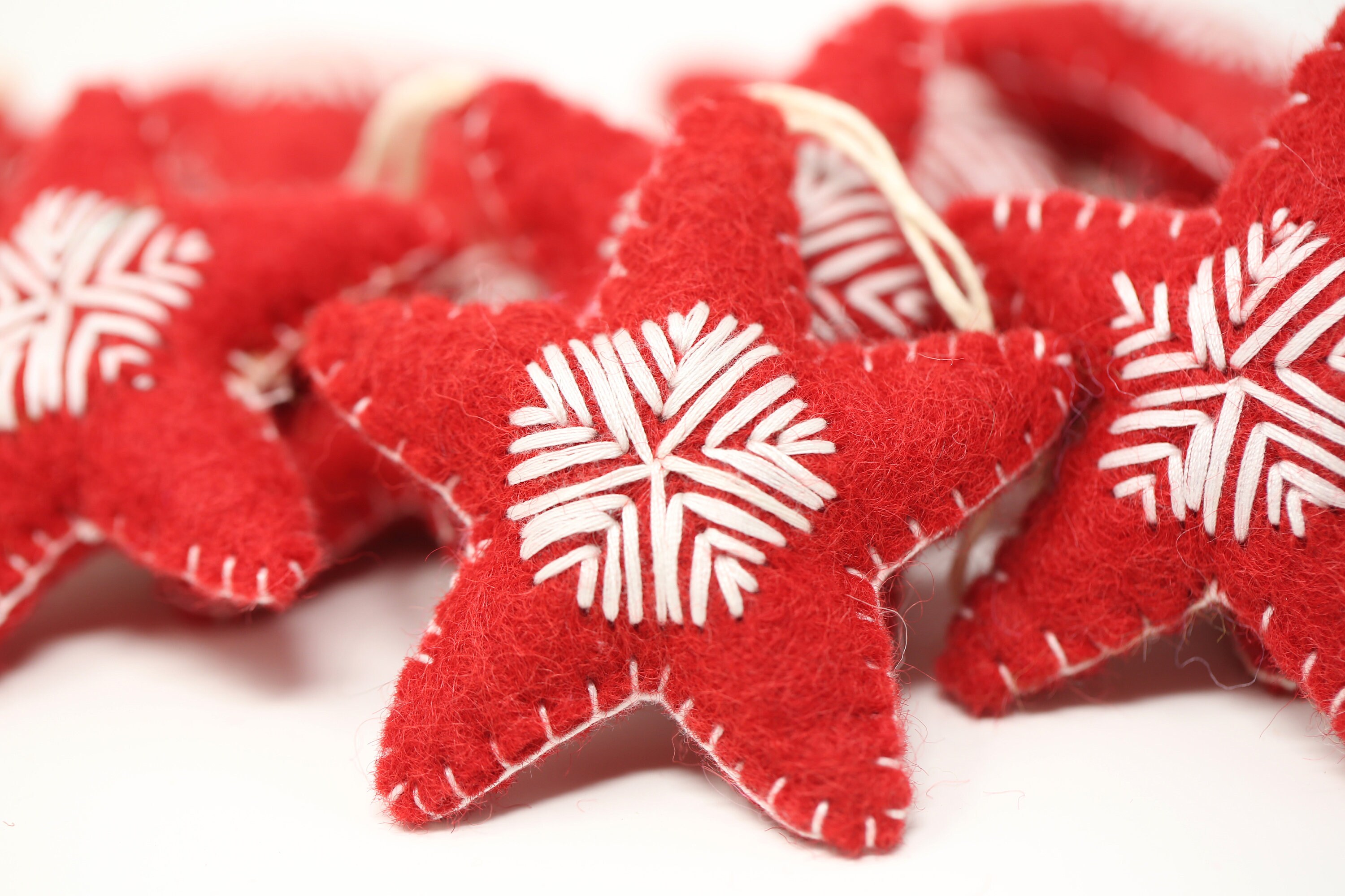 Embroidered Star Ornament | Christmas Ornament | Felt Oranament - Etsy