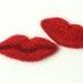Felted Lips | Felt Lips | Valentine Lips - Etsy