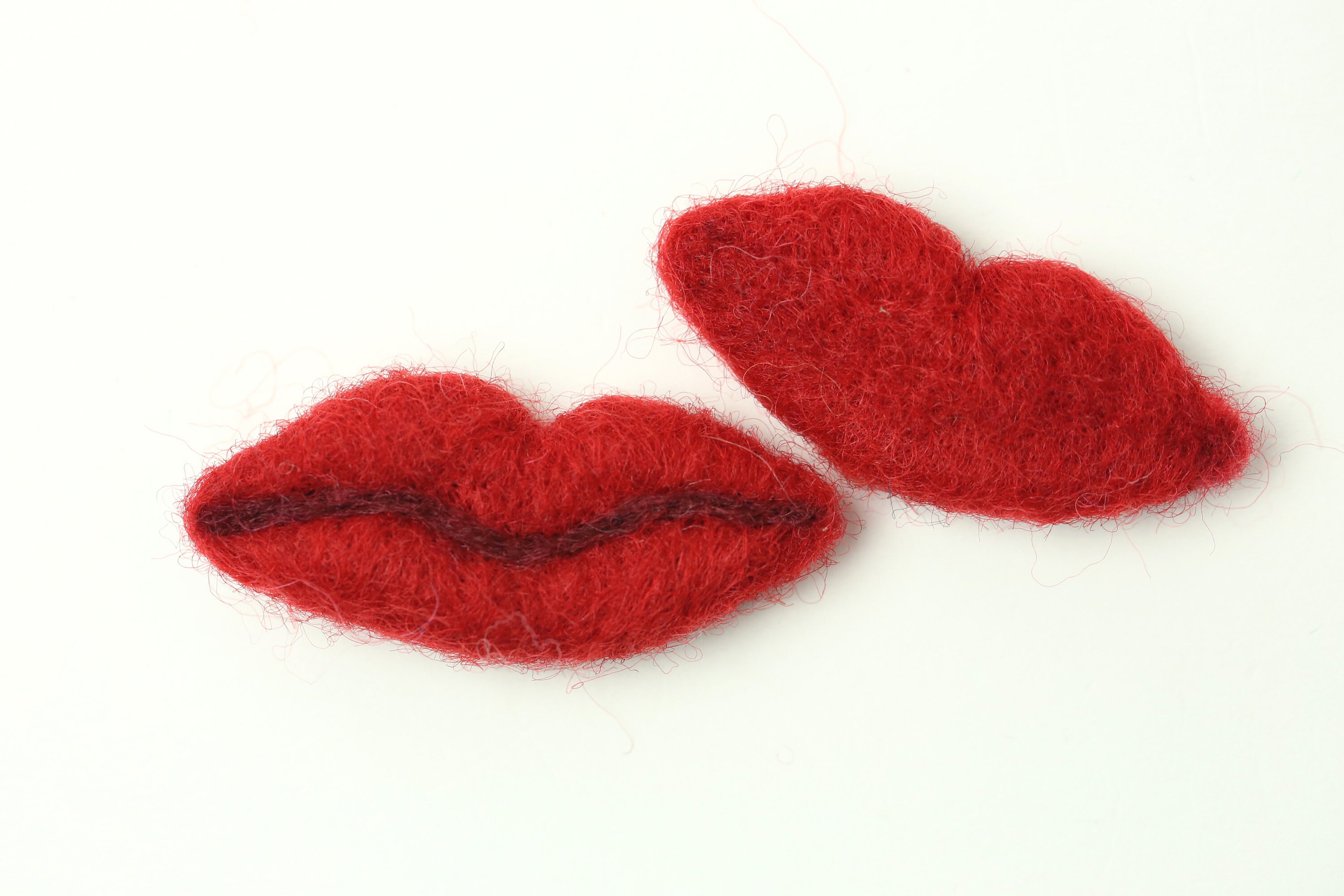 Felted Lips Felt Lips Valentine Lips - Etsy Ireland