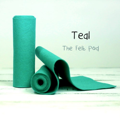 Wool Felt Roll 100% Wool in Color TEAL Green Felt 100 - Etsy