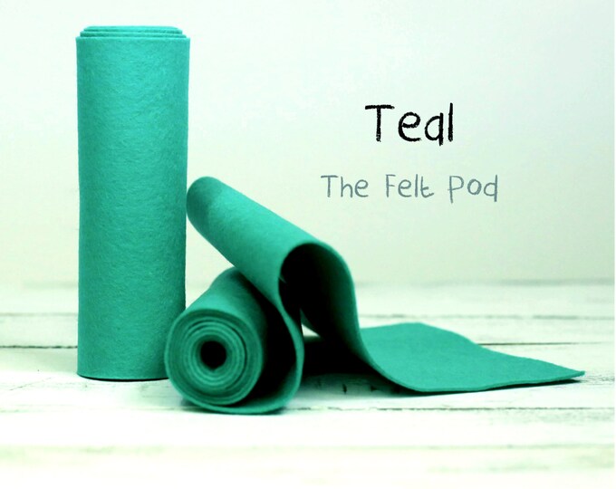 Teal 100% Wool Felt // Pure Merino Wool Felt Sheets // Bellwether ...