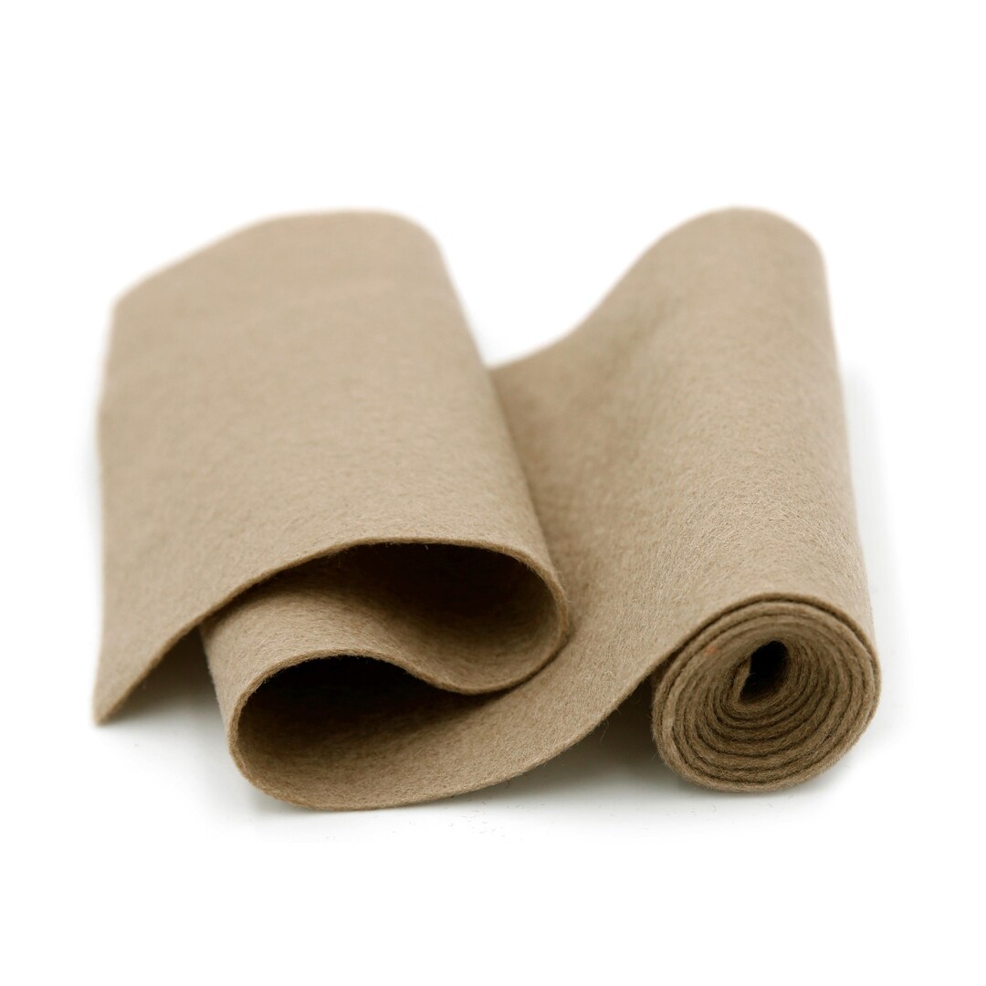100 Percent Wool Felt Roll in Color TAUPE - Merino Wool Felt - 100% ...