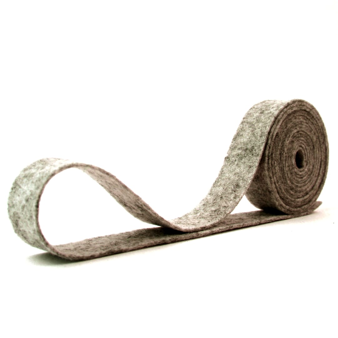 100 Percent Wool Felt Ribbon in Color DARK HEATHER BEIGE - 3/4" X 2 ...