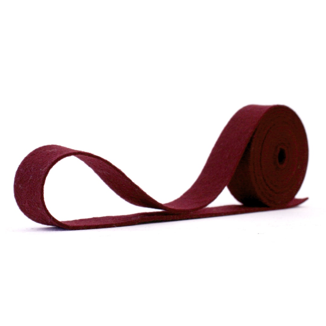 Wool Felt Ribbon in Color WINE - 3/4" X 2 Yards -merino Wool Felt - Red ...