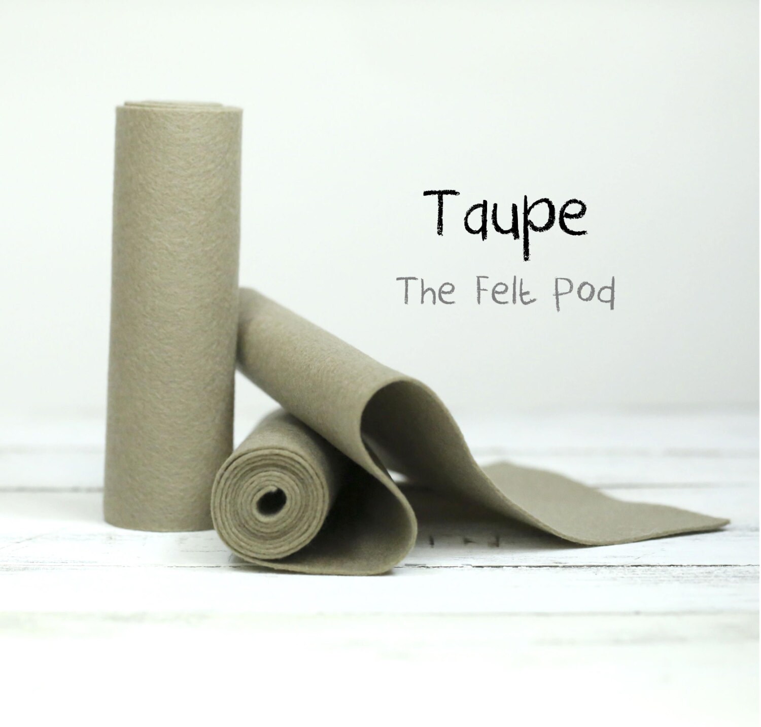 100 Percent Wool Felt Roll in Color TAUPE Merino Wool Felt 100% Wool ...