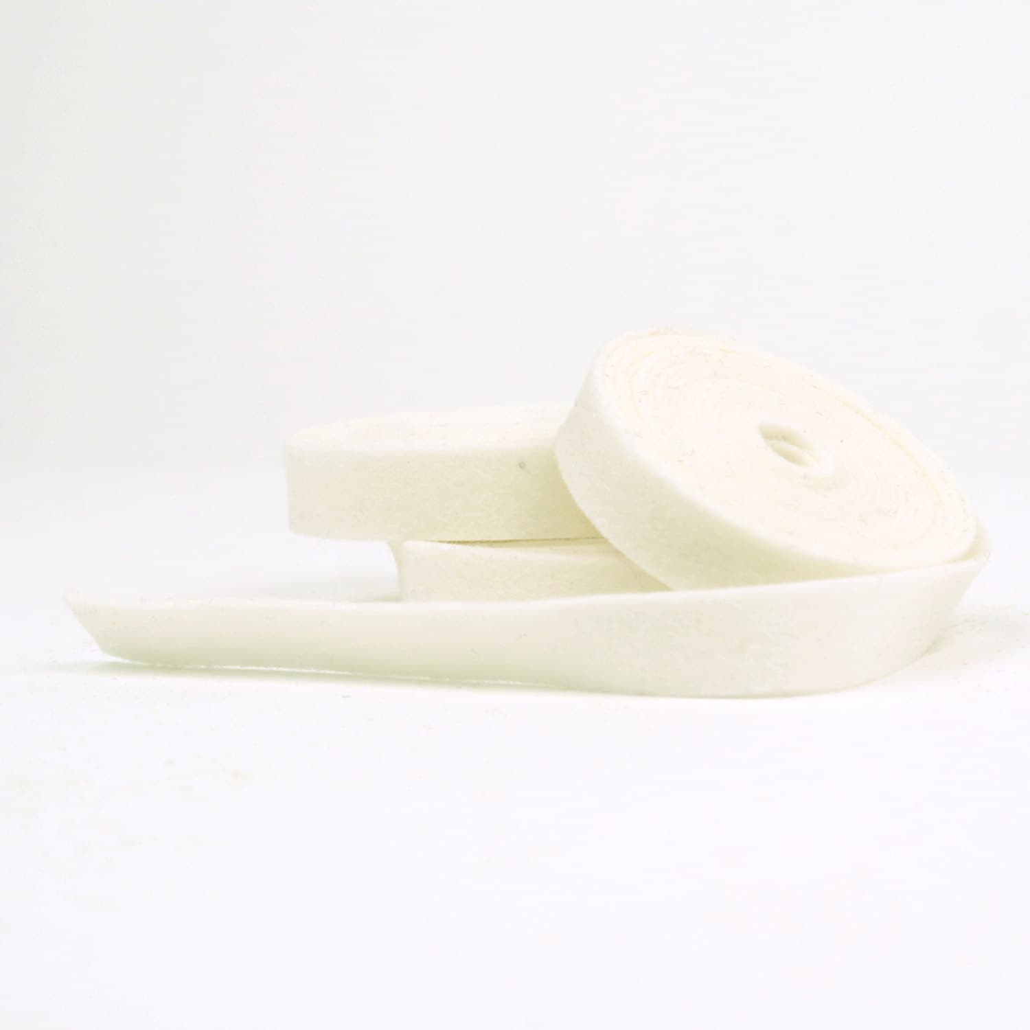 Wool Felt - 100 Percent Wool Felt Ribbon in Color WHITE - 1/2 Inch X 2 ...