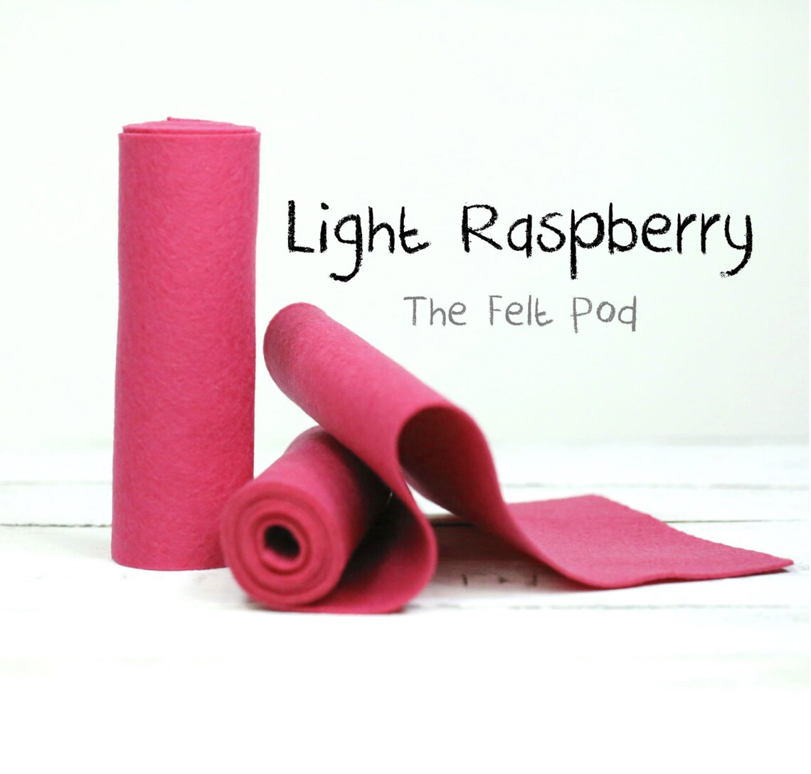 100 Percent Wool Felt Roll Wool Felt Color LIGHT RASPBERRY - Etsy