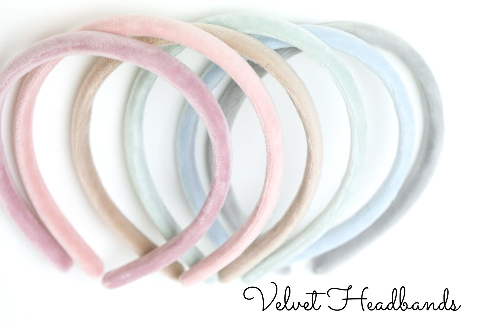 Velvet Headbands Pastel Velvet Headbands | Etsy