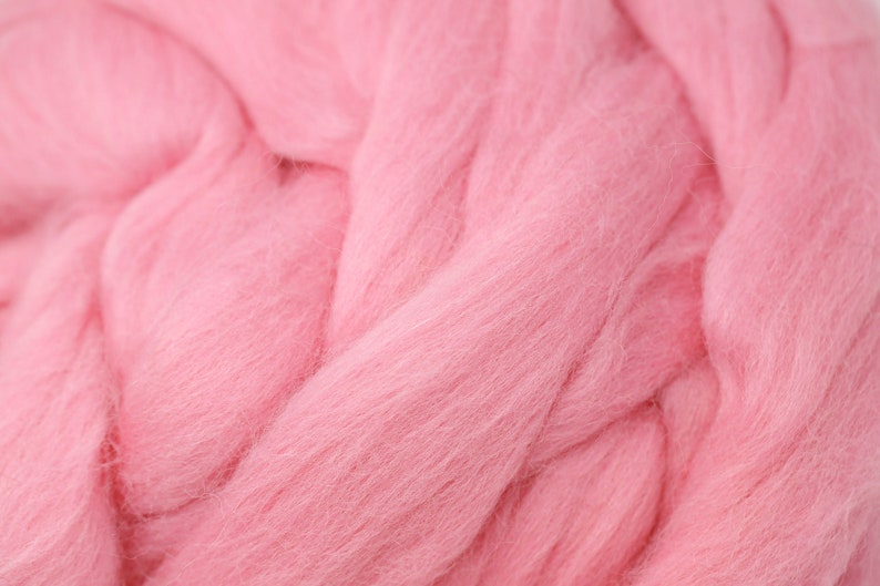 Merino Wool Roving 21 Micron Pink Roving | Wet Felting | Needle Felting ...