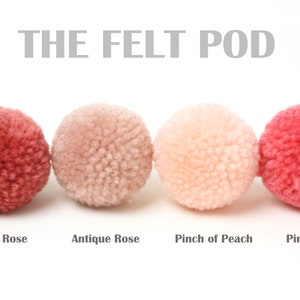 Yarn Poms - P41 PINK CORAL Yarn Pom Pom - Etsy