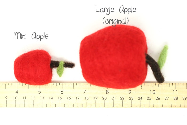 Felt Apples Whole Apples Whole Felt Apples Felt Shapes - Etsy