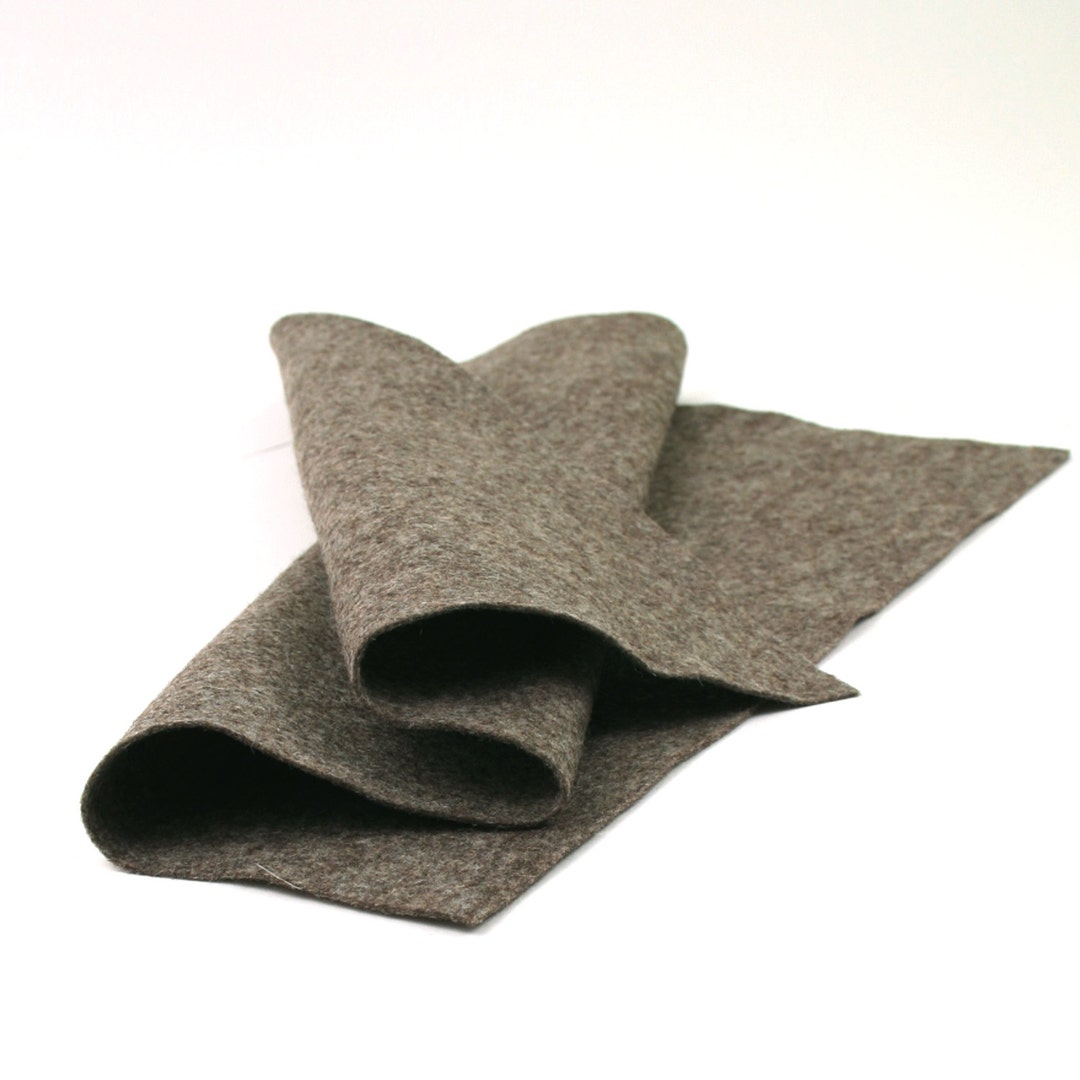 100 Percent Wool Felt Sheet in Color HEATHER BROWN - 18" X 18" Wool ...