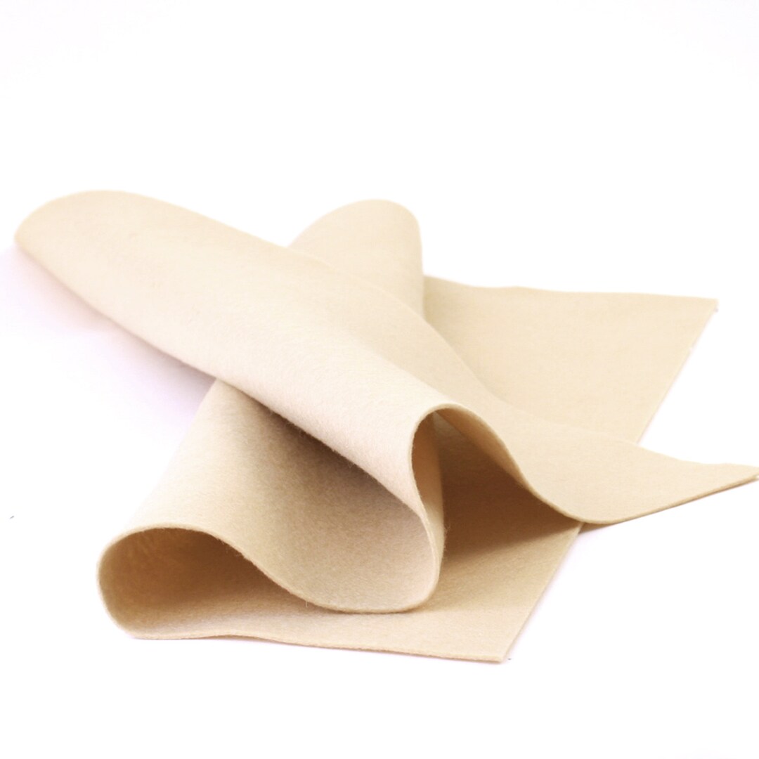 100% Wool Felt Sheet in Color BEIGE SKIN - 18" X 18" Wool Felt Sheet ...