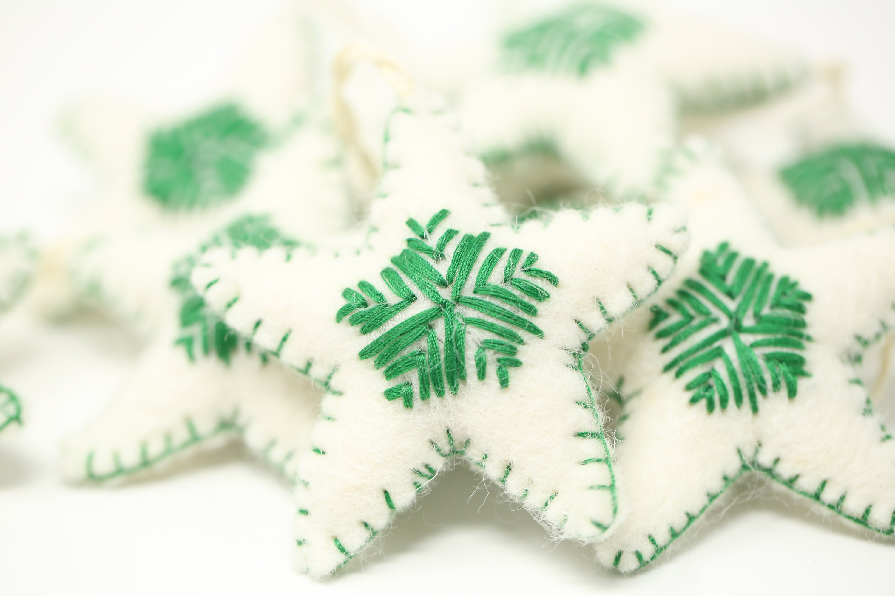 Embroidered Star Ornament | Christmas Ornament | Felt Oranament - Etsy