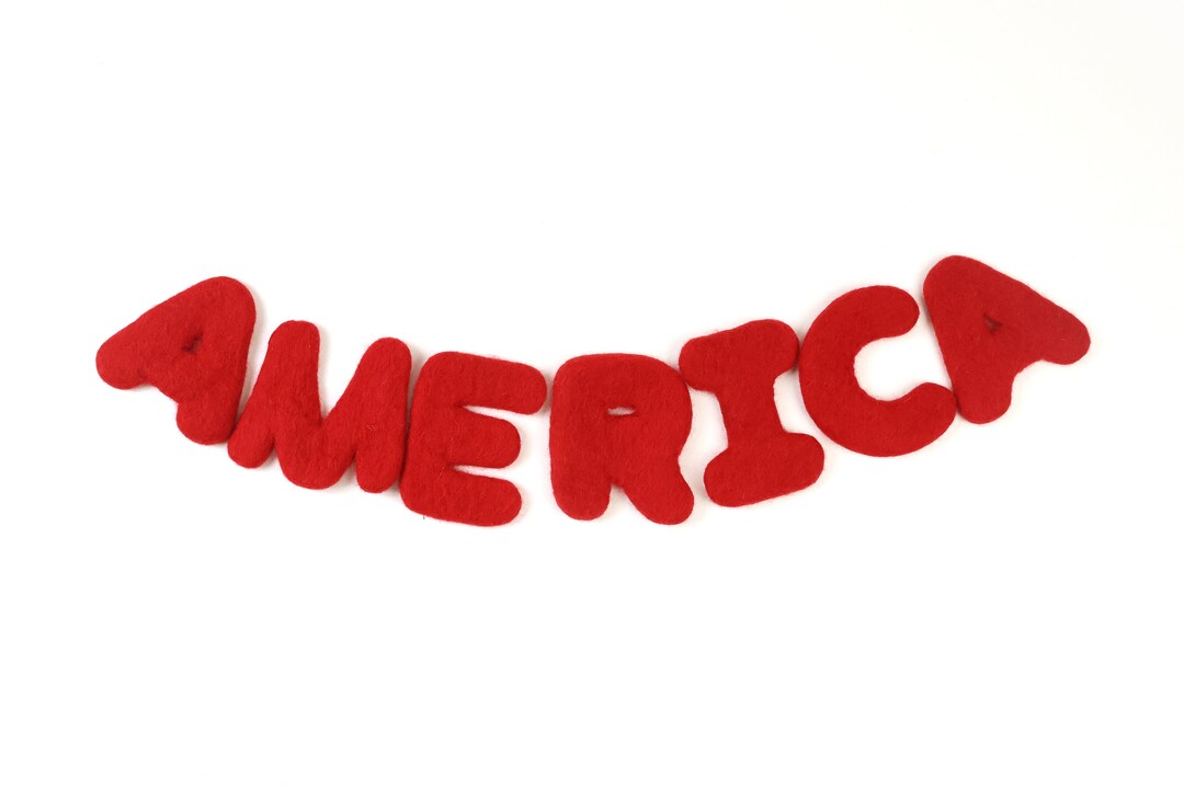 Felted Letters - AMERICA , FREEDOM | Independence Garland | Felt ...