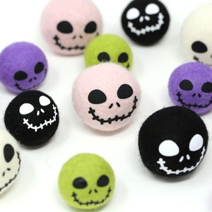 NEW COLORS Felt Skeleton Head | Felted Skeleton | Halloween Felt Shapes ...