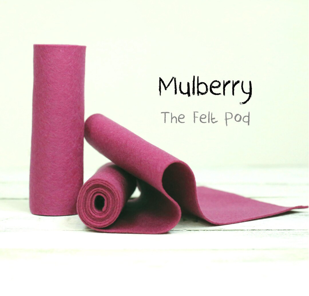 100 Percent Wool Felt Roll Wool Felt Color MULBERRY 5 - Etsy