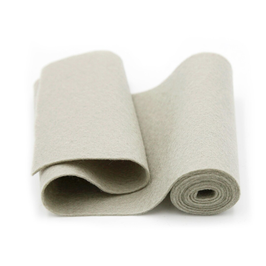 100 Percent Wool Felt Roll - Wool Felt Color CEMENT - 5" X 36" Wool ...