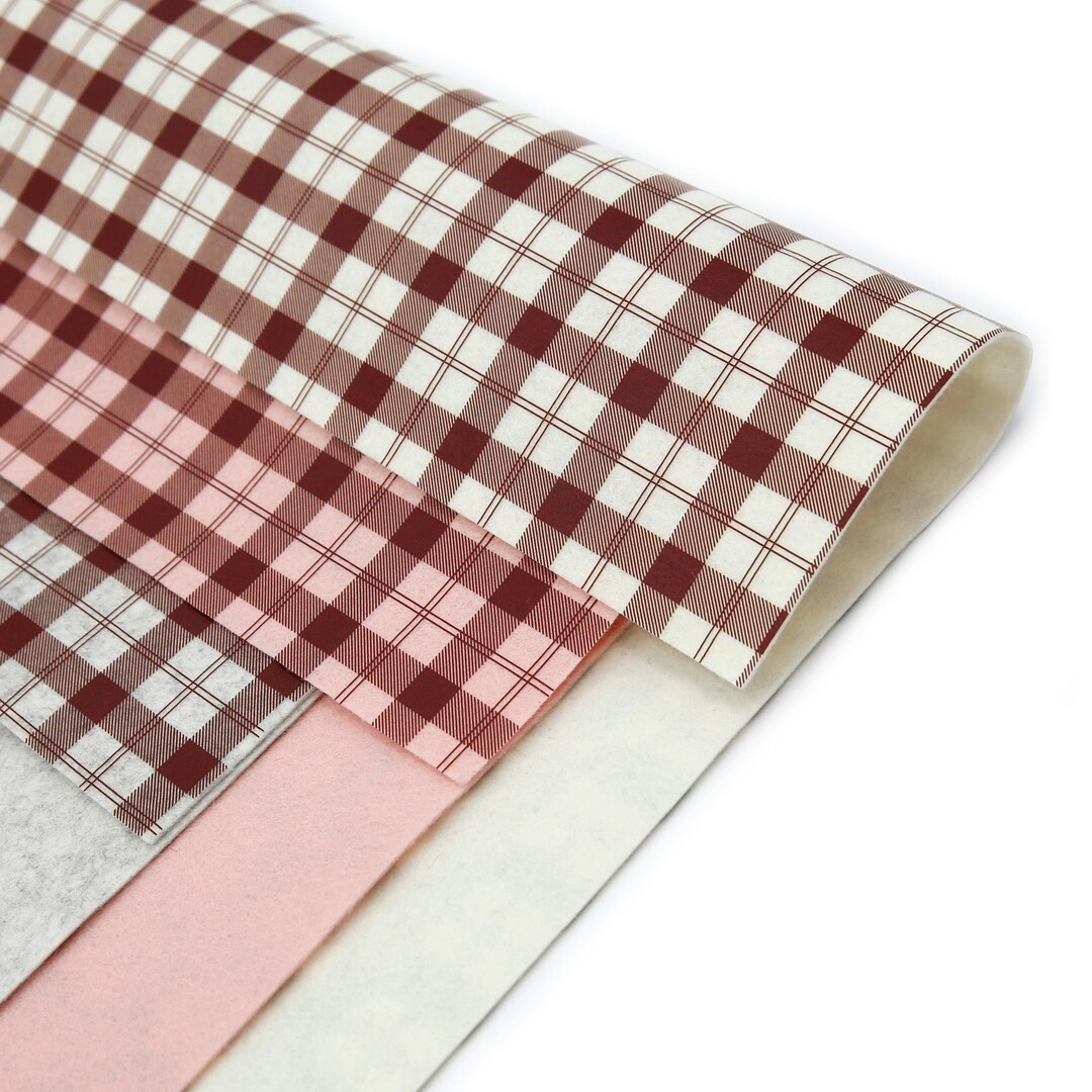 COZY PLAID Printed Wool Felt | Plaid Felt | Plaid Wool Felt | Plaid ...