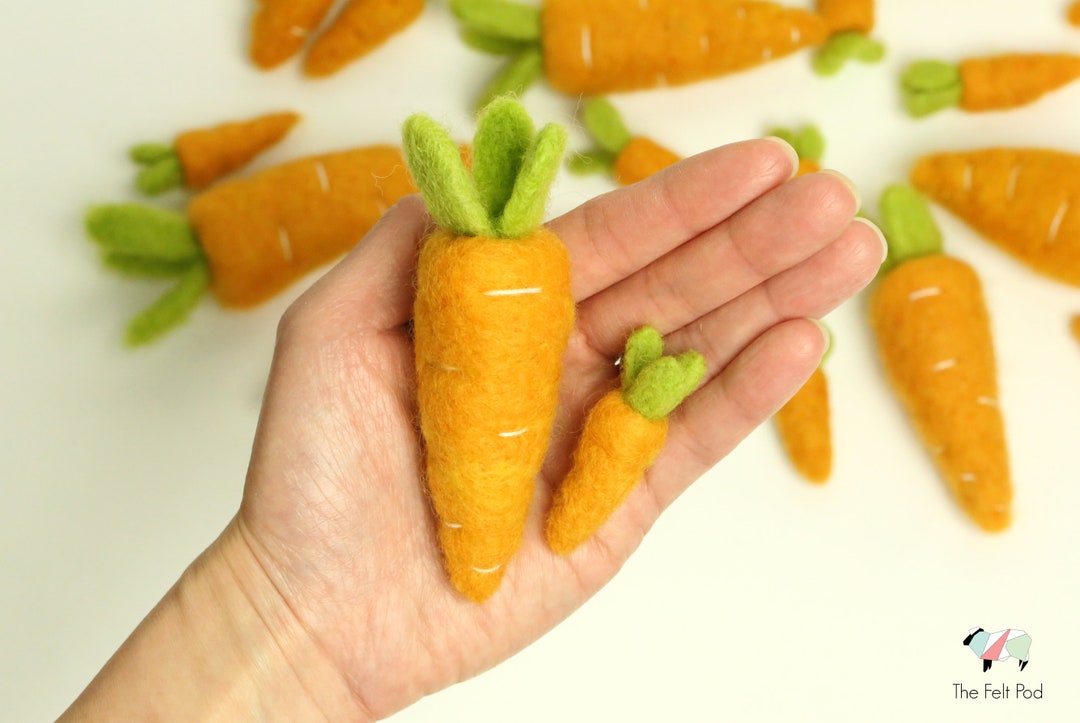 Large Felt Carrot | Felt Food | Waldorf Toy | Bowl Fillers | Felt ...