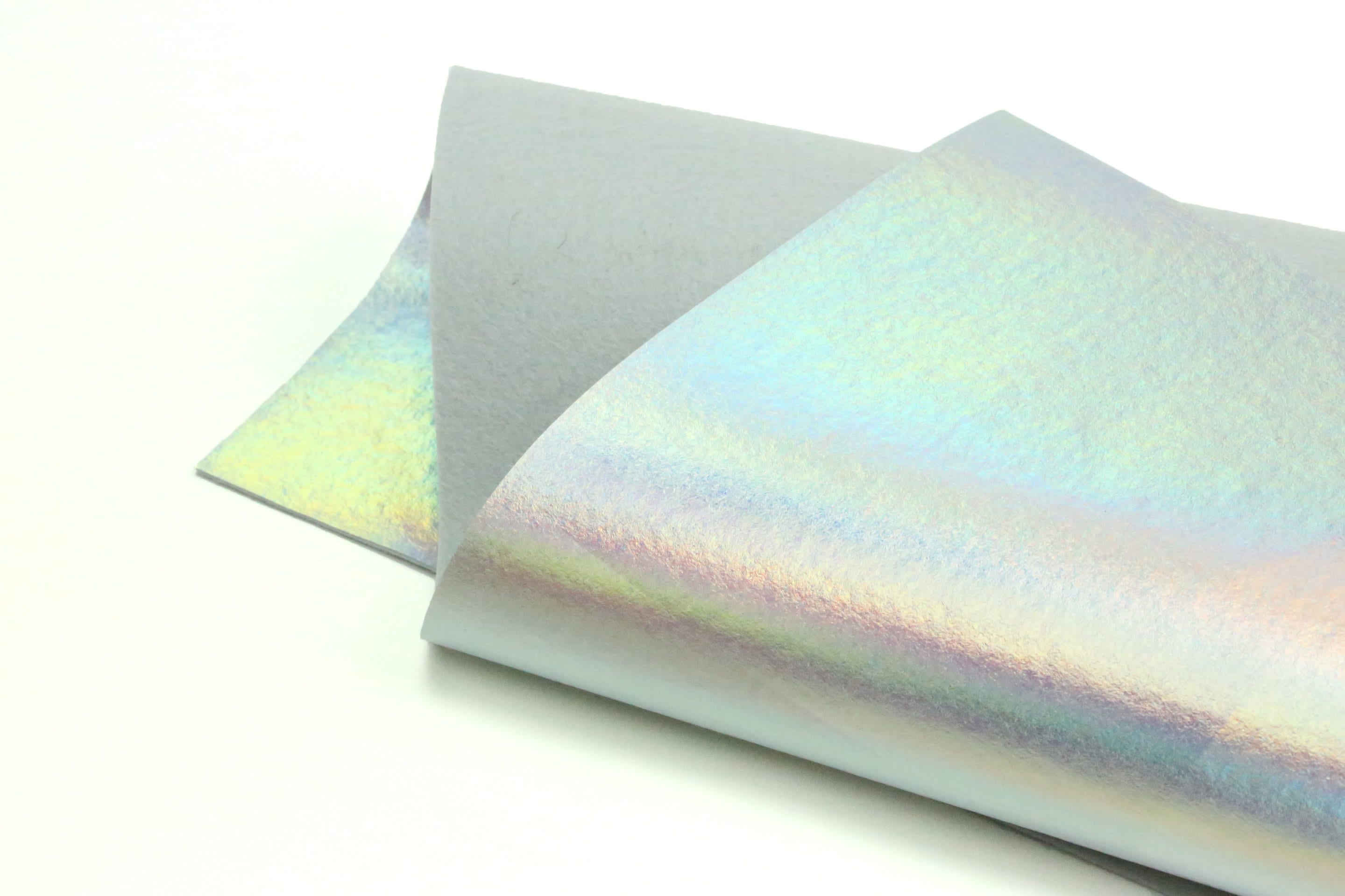 Metallic Felt HOLOGRAPHIC SILVER Metallic Felt Metallic | Etsy