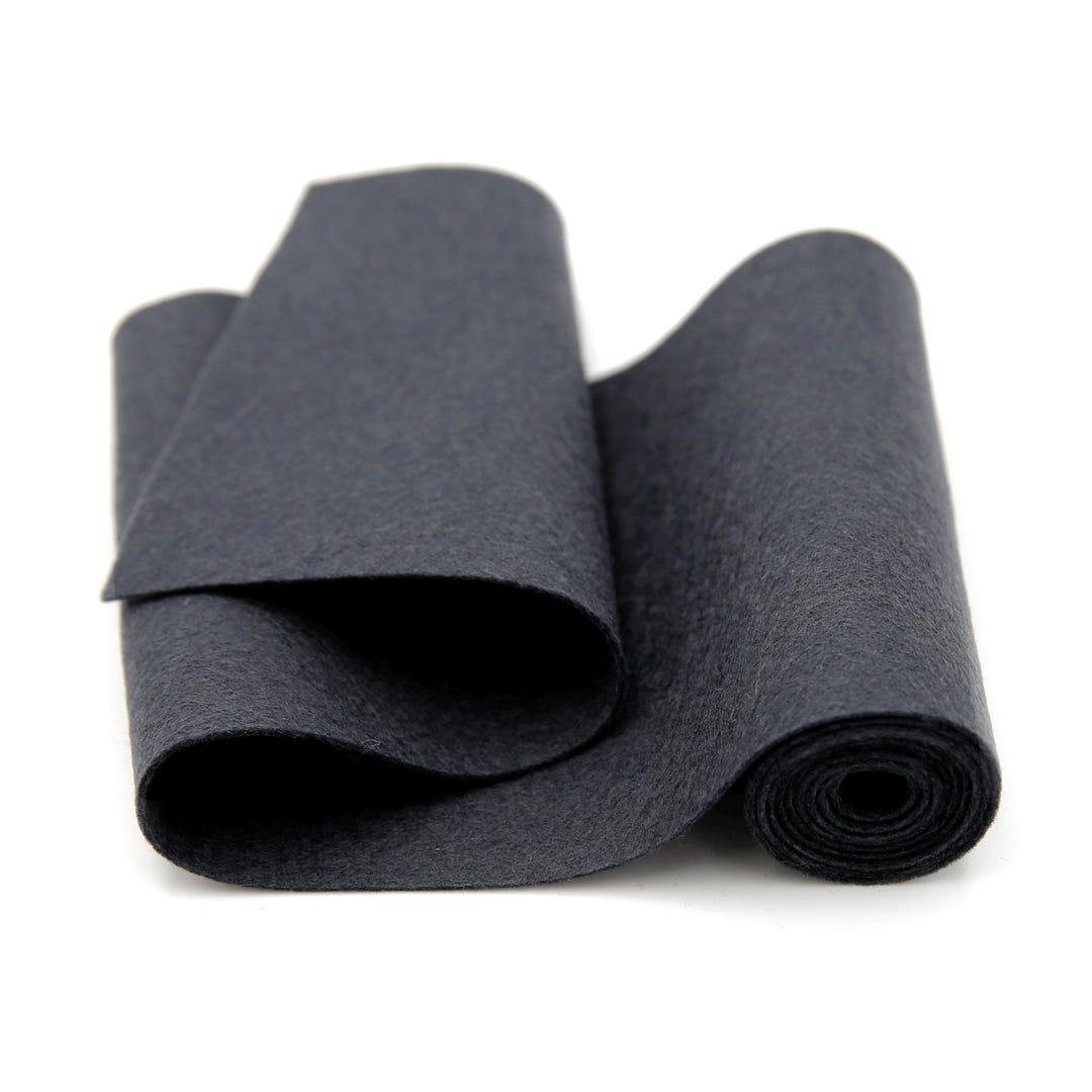 Wool Felt Roll - 100% Wool Felt in Color CHARCOAL - Merino Wool Felt ...