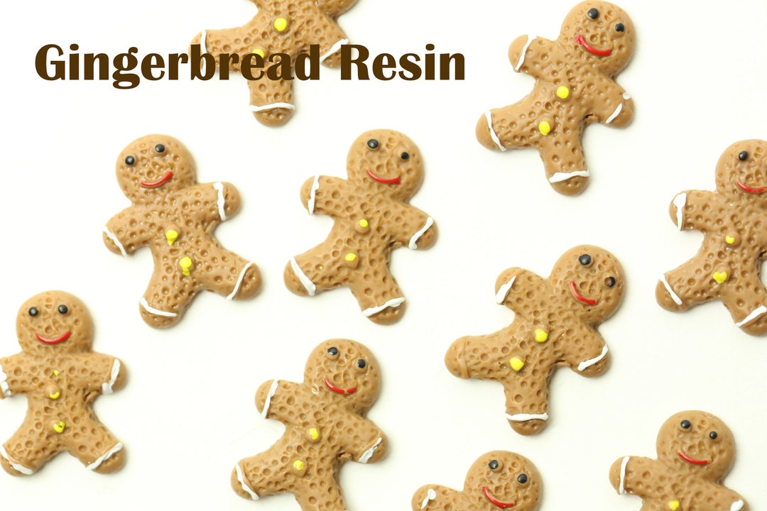 Gingerbread Man Resin | Gingerbread Man Cabochon - Etsy
