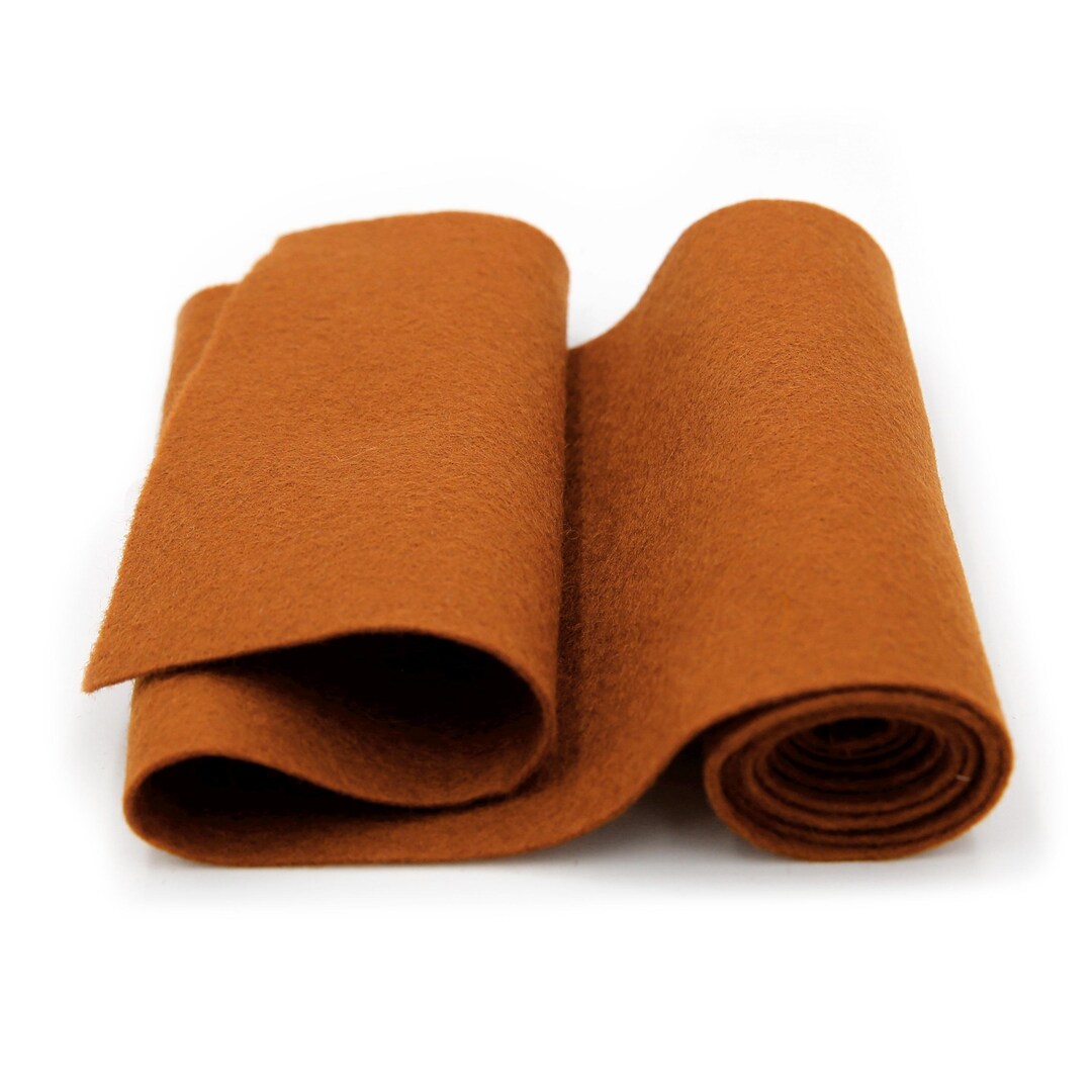 100 Percent Wool Felt Roll in Color RUST - 5" X 36" Wool Felt Roll ...