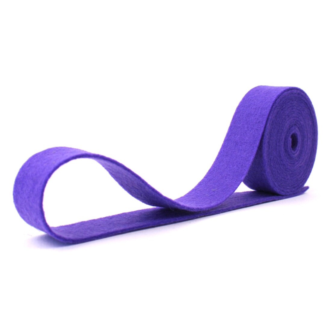 Wool Felt - 100 Percent Wool Felt Ribbon in Color INDIGO - 3/4 Inch X 2 ...