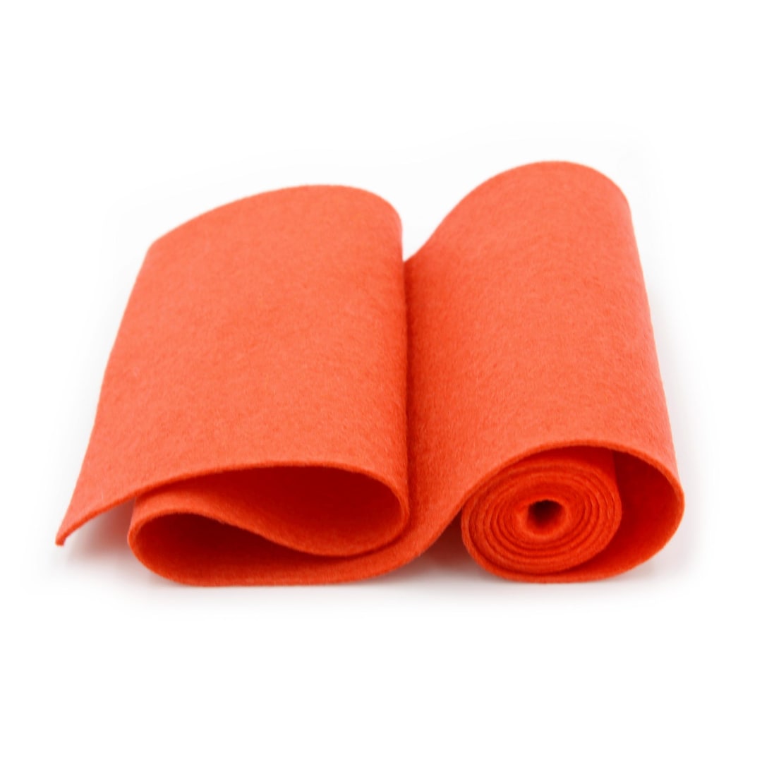 Wool Felt in Color SALMON - 100% Wool Felt - Pure Wool Felt - Merino ...