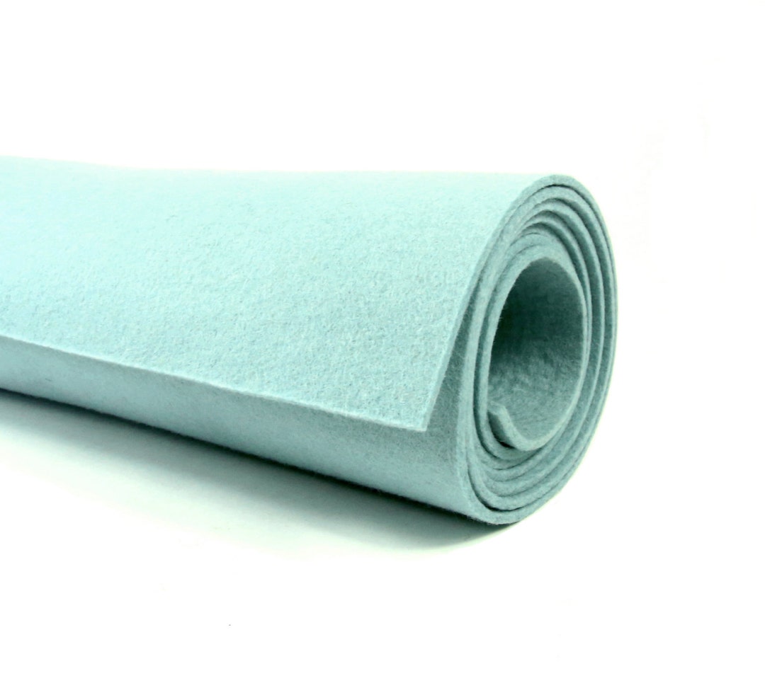 Thick Wool Felt 3mm 9 X 18 100% Wool Felt AQUA MIST Wool Felt Merino ...
