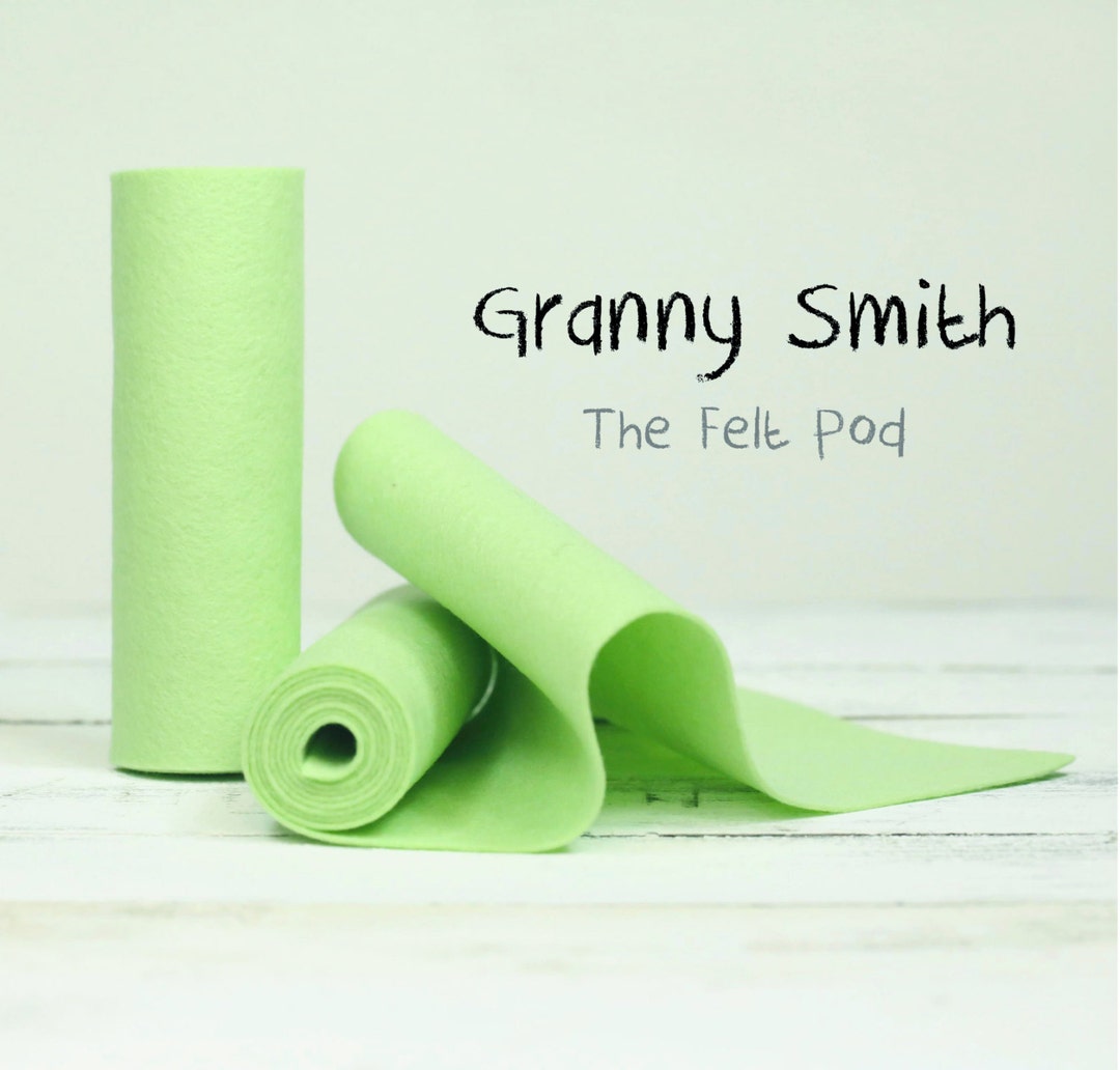 100 Percent Wool Felt Roll Wool Felt Color GRANNY SMITH 5 X 36 Wool ...