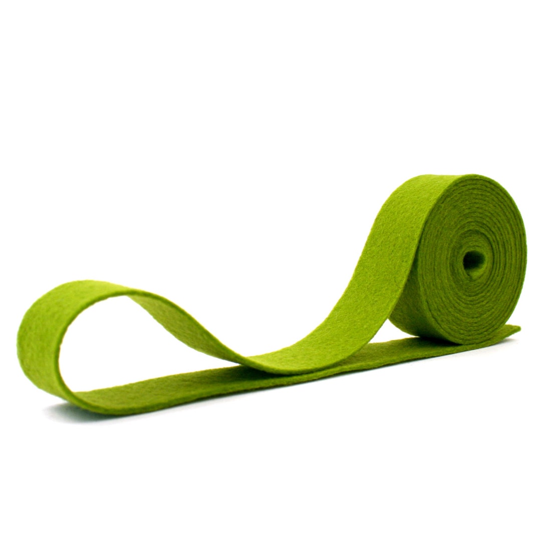 100 Percent Wool Felt Ribbon in Color WILLOW - 3/4" X 2 Yards - Merino ...