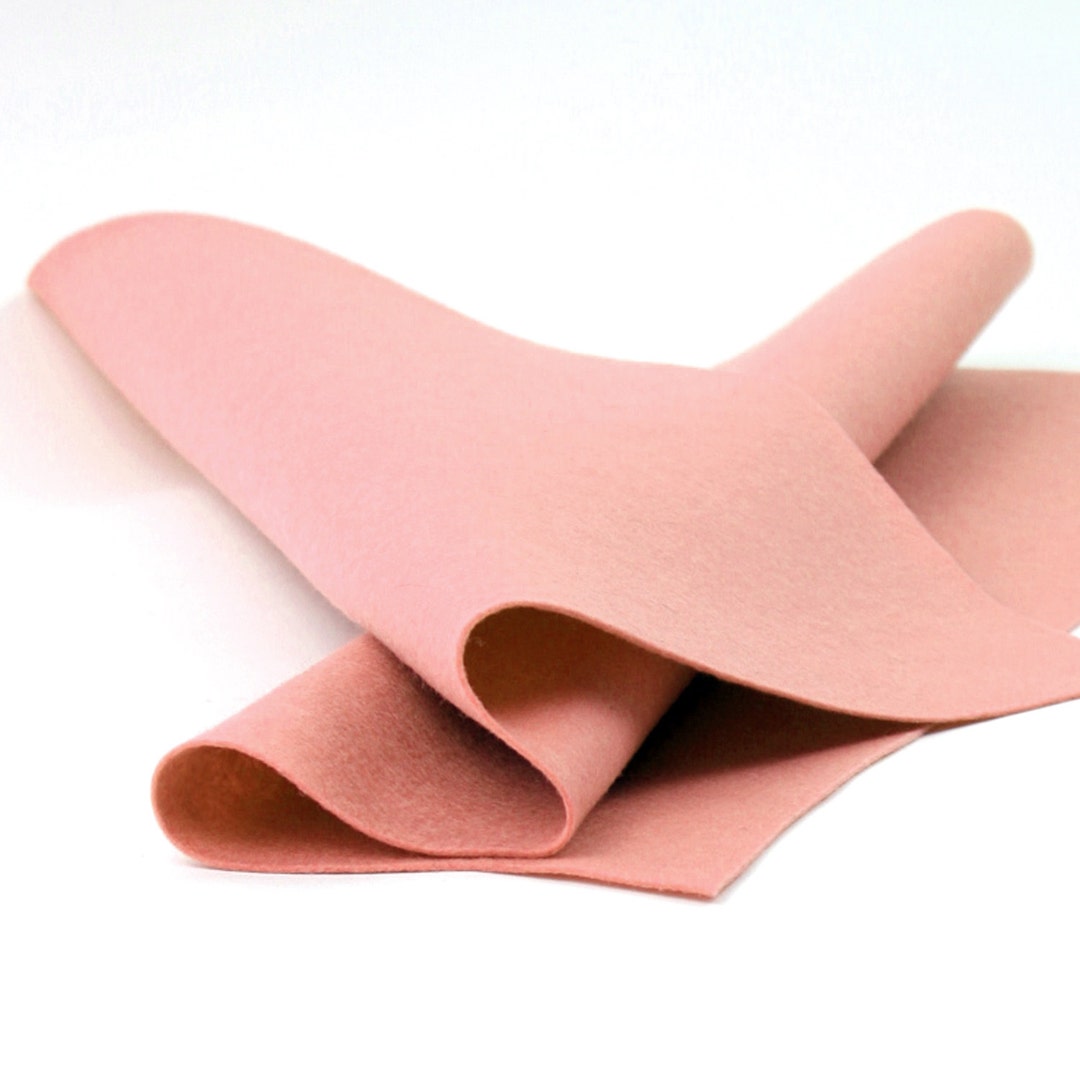 Wool Felt Sheet - 100% Wool Felt in Color FRENCH PEACH - 18" X 18" Wool ...