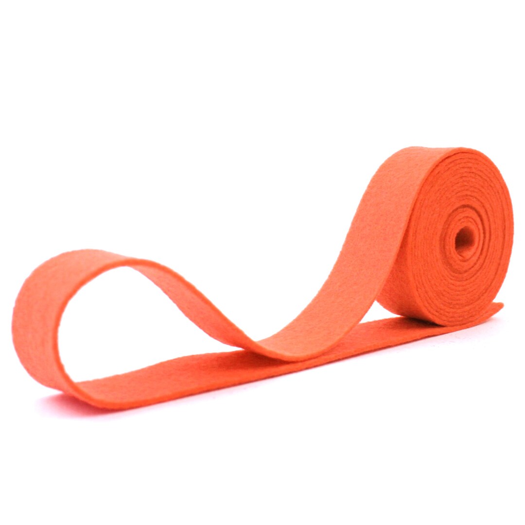 100 Percent Wool Felt Ribbon in Color SALMON - 3/4" X 2 Yards - Orange ...