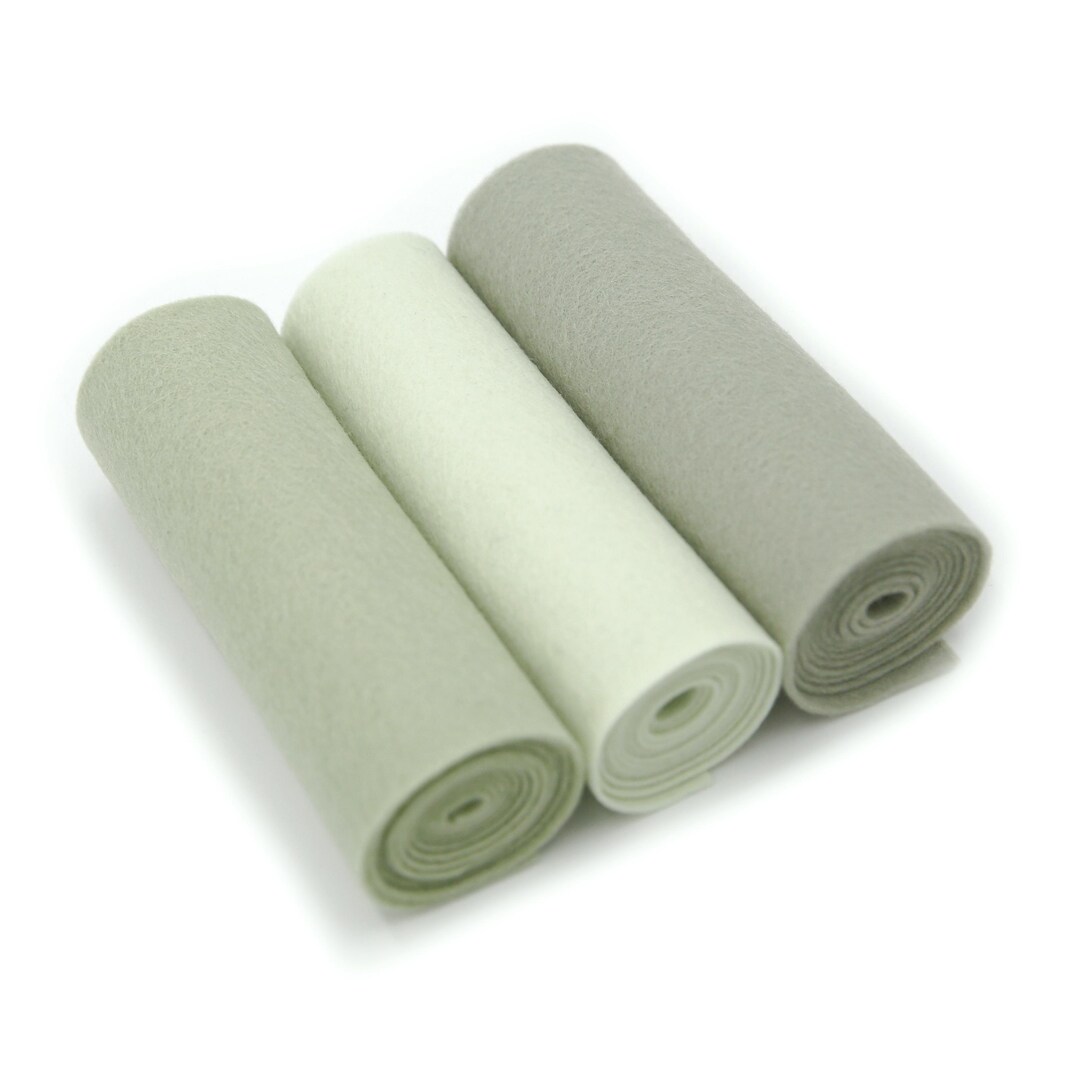 Green Wool Felt | Leaf Green Felt Rolls Collection | 100% Percent Wool ...