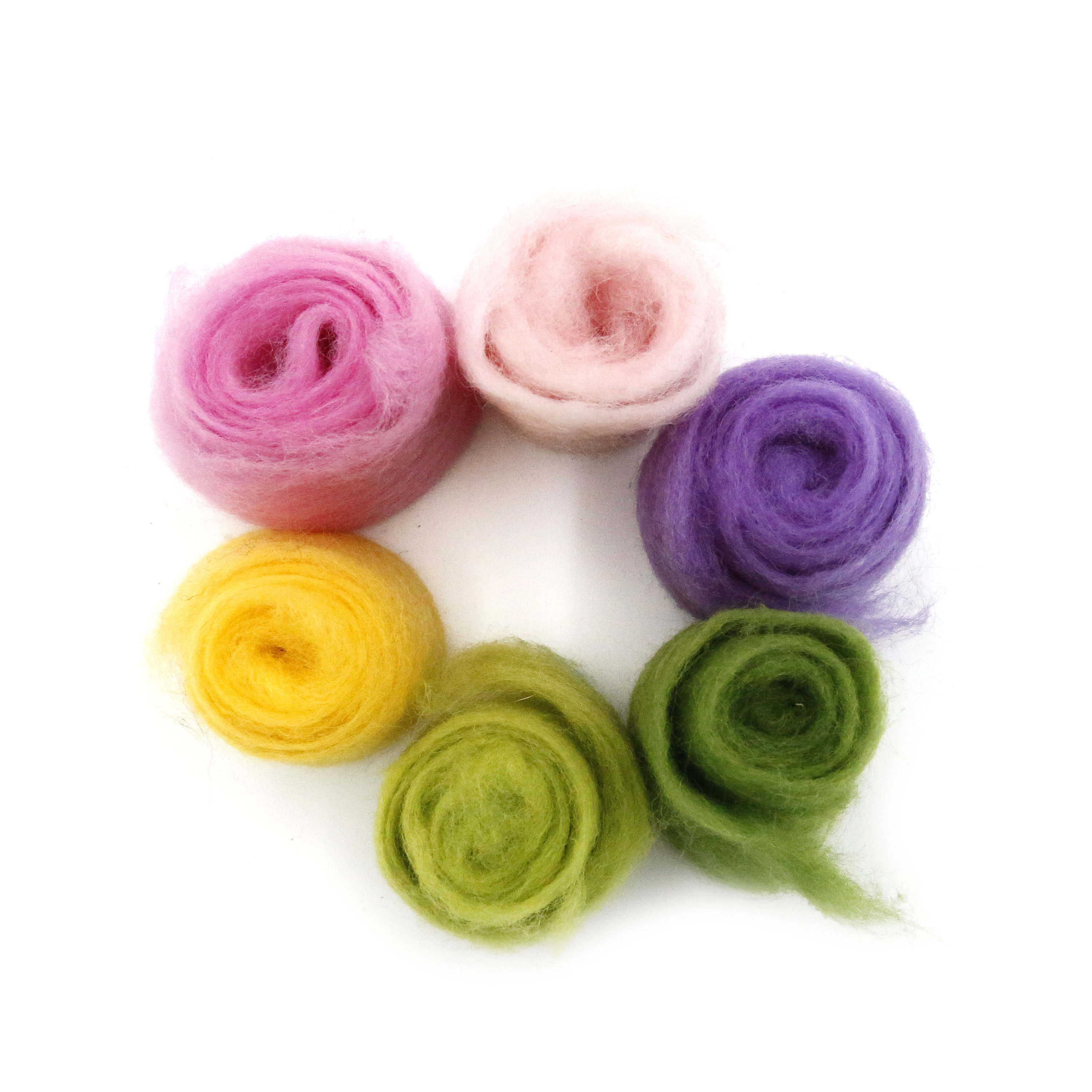 Needle Felt Wool Roving Variety Pack | Carded Batts Variety Pack | Wet ...